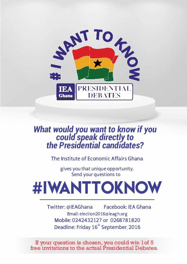 IEA solicits questions for presidential candidates through â€œI Want To ...