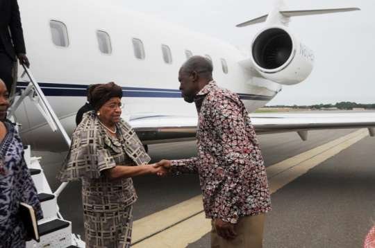 Liberiaâ€™s Sirleaf in Accra for day's visit - Prime News Ghana