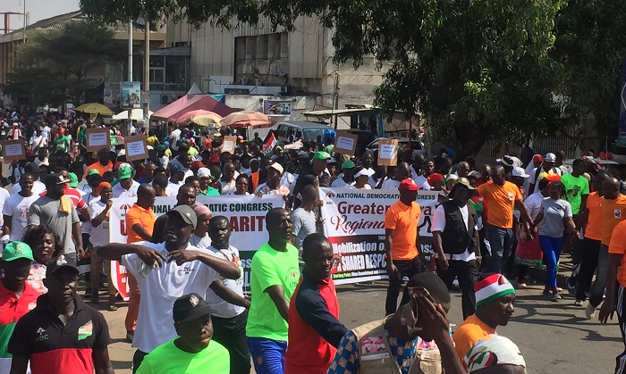 Video: Mammoth crowd participate in NDC Unity Walk - Prime News Ghana