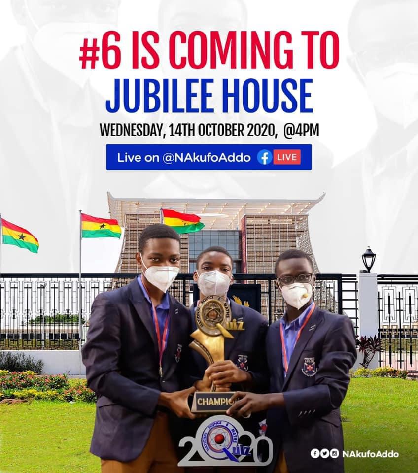 Akufo-Addo to receive NSMQ2020 champions, Presec at Jubilee House today ...