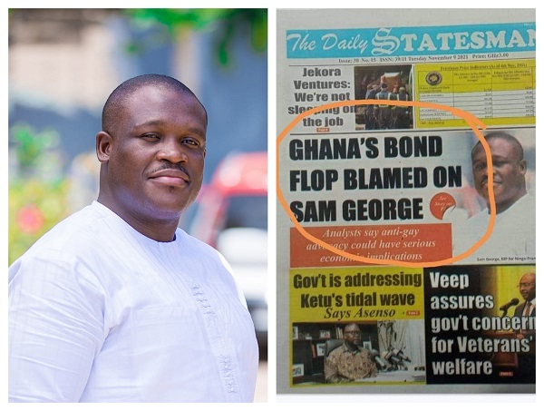Pro-NPP govt newspaper blames Sam George for Ghana’s bond flop - Prime ...