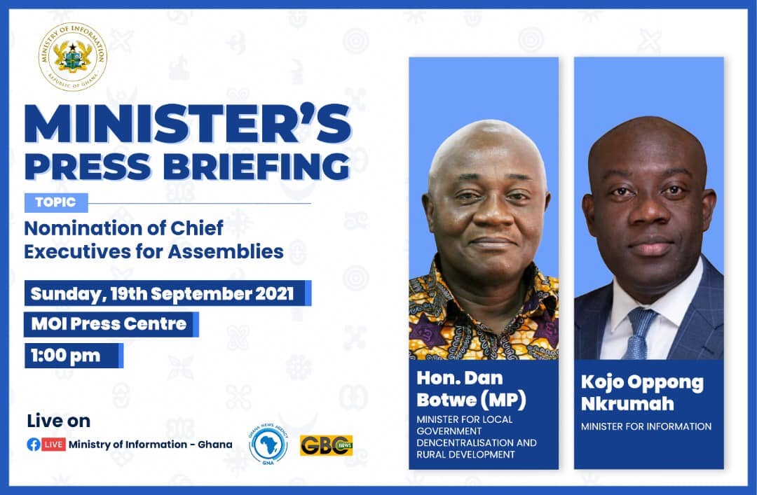 Local Govt Minister Dan Botwe to announce MMDCEs list tomorrowÂ - Prime ...