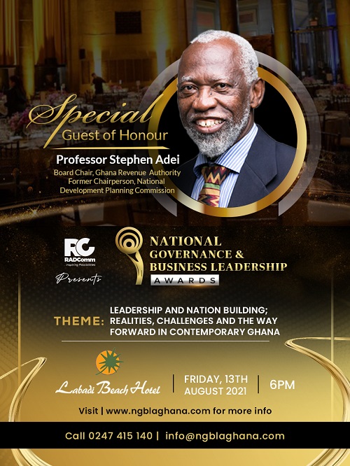 NGBL Awards 2021: Prof. Stephen Adei to speak on leadership and nation ...