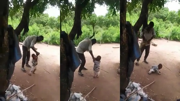 Police arrest man assaulting toddler in a viral video - Prime News Ghana