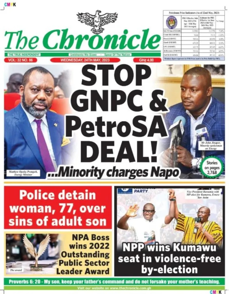Newspaper headlines: Wednesday, May 24, 2023 - Prime News Ghana