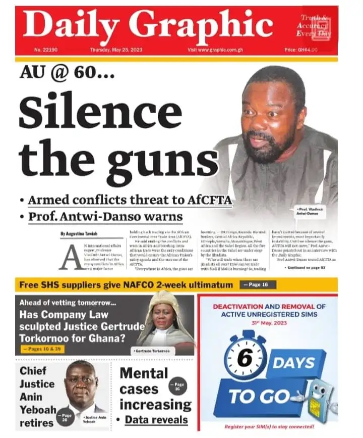 Newspaper Headlines Thursday May 25 2023 Prime News Ghana newspaper-headlines-thursday-may-25-2023-prime-news-ghana