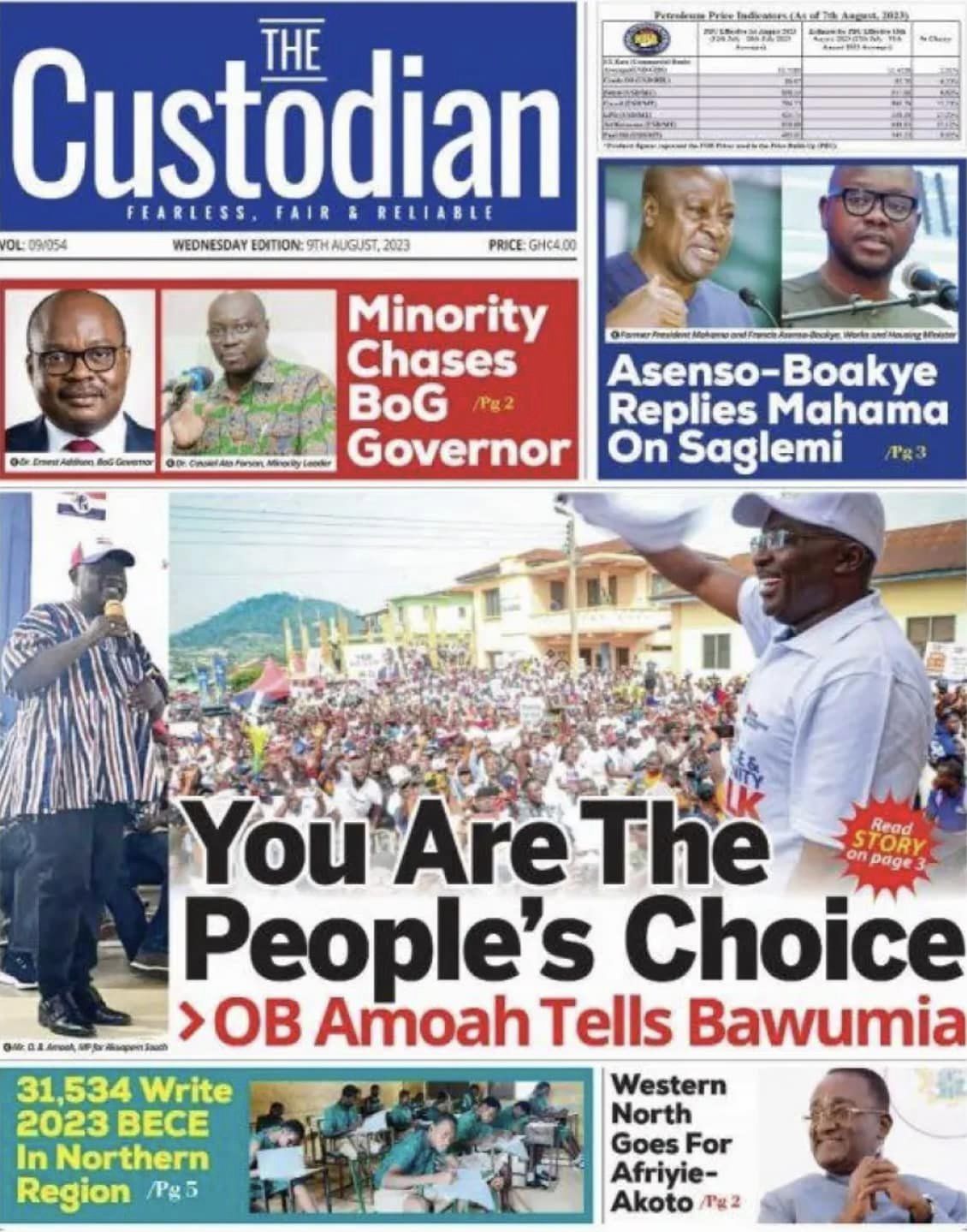 Newspaper headlines: Wednesday, August 9, 2023 - Prime News Ghana