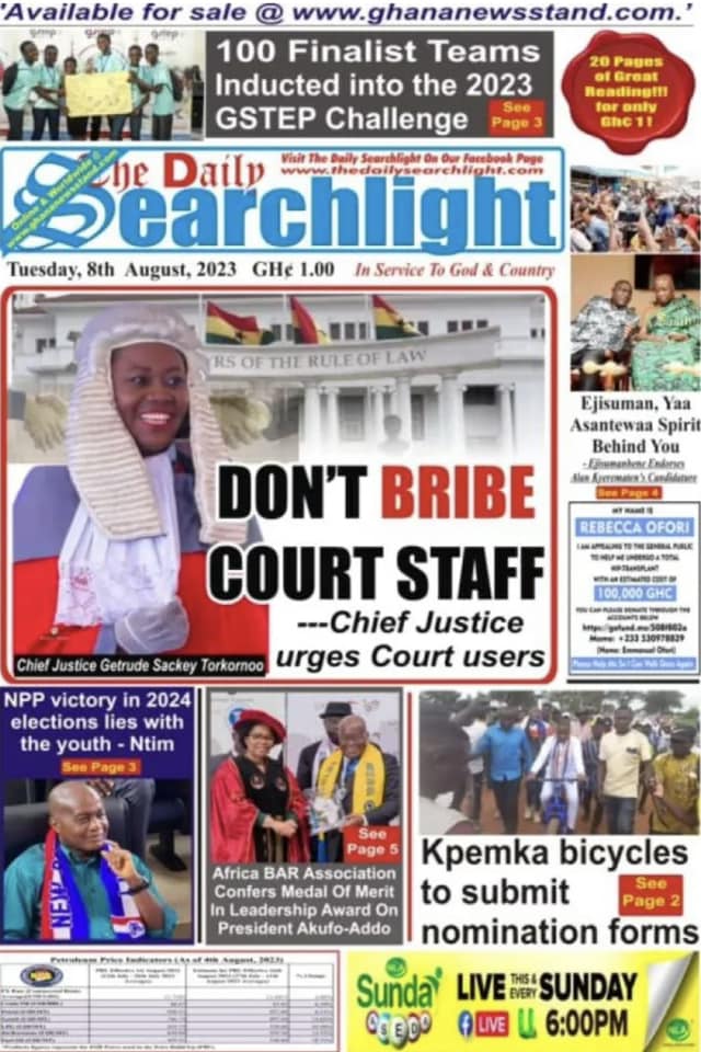 Newspaper headlines: Tuesday, August 8, 2023 - Prime News Ghana