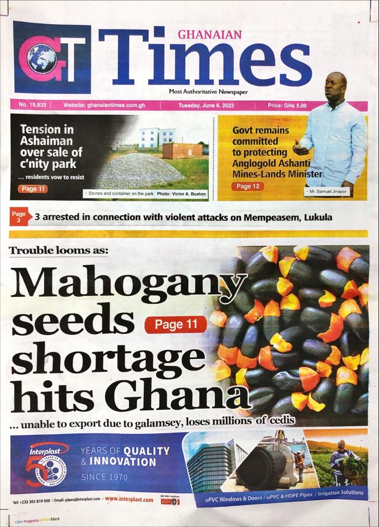 Newspaper headlines: Tuesday, June 6, 2023 - Prime News Ghana