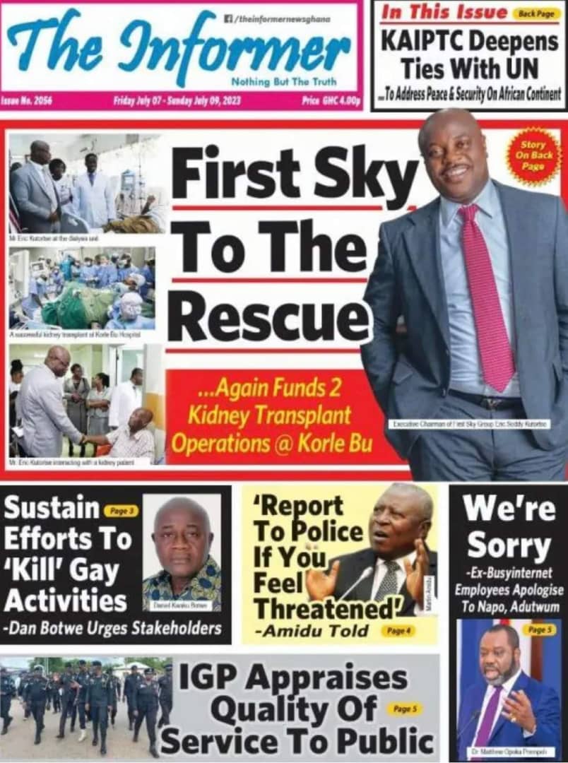 Newspaper headlines: Friday, July 7, 2023 - Prime News Ghana