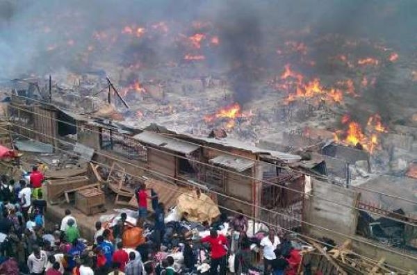 Fire destroys over 70 shops at Race Course market in Kumasi - Prime ...