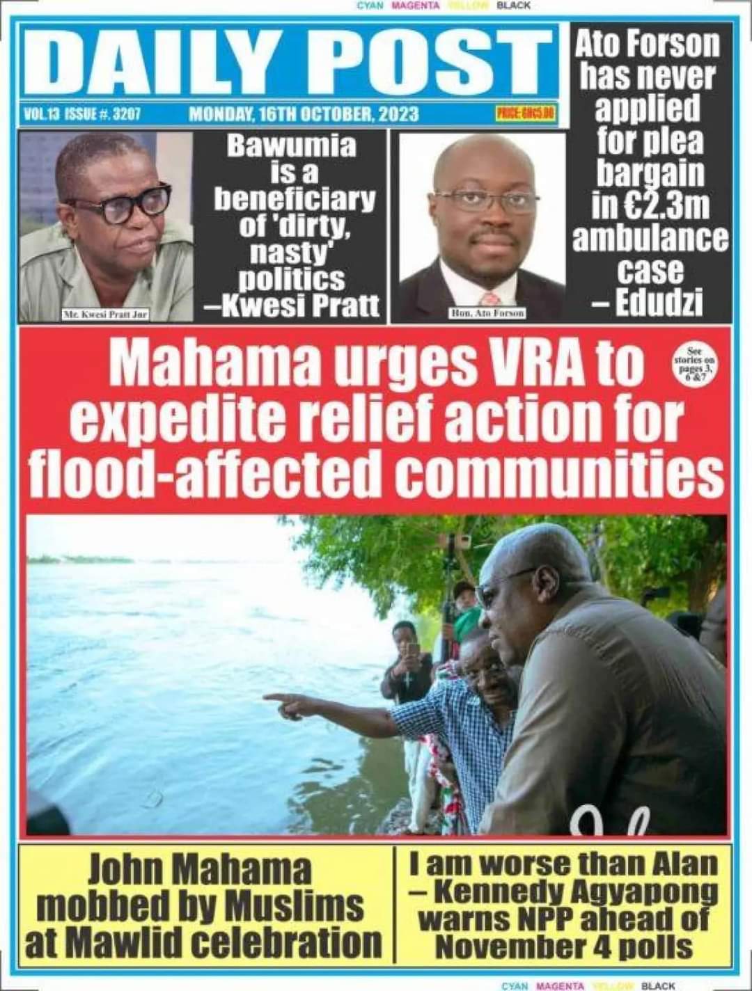 Newspaper headlines: Monday, October 16, 2023 - Prime News Ghana