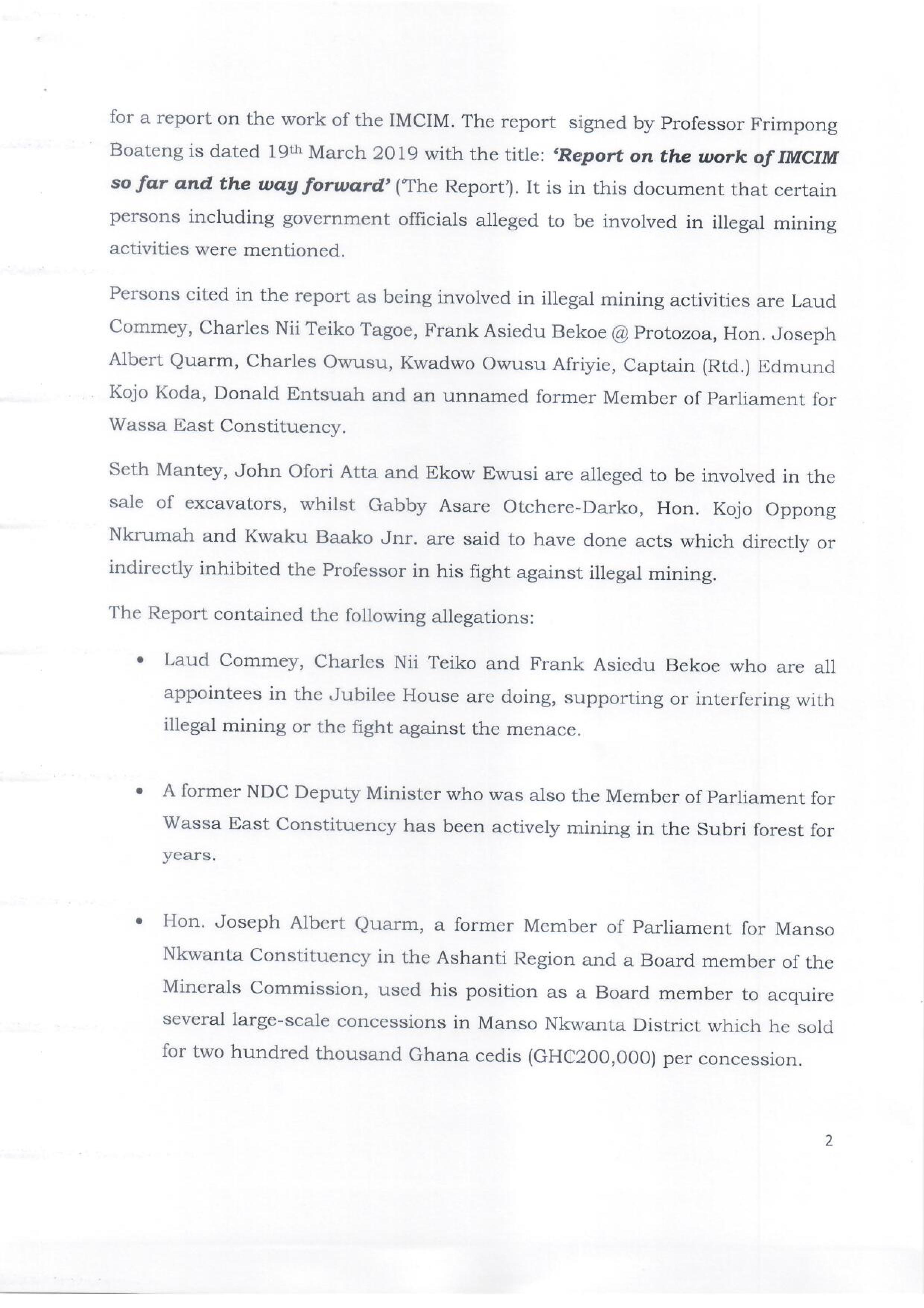 Frimpong-Boateng’s galamsey report: Document empty, lacks evidence - AG ...