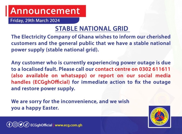 We have stable national power supply – ECG assures customers - Prime ...
