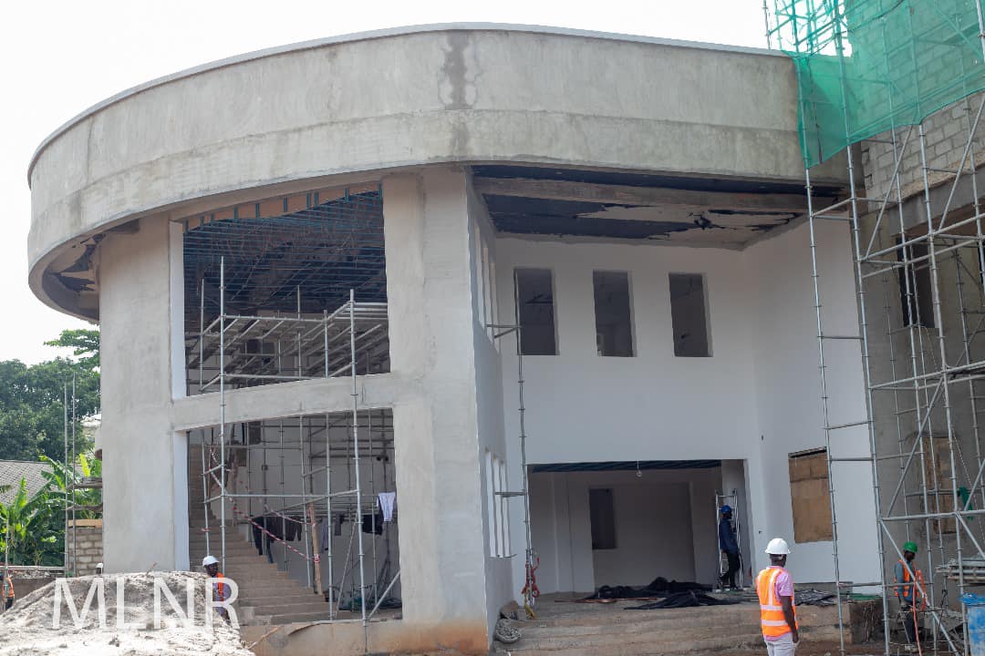 Lands Minister inspects progress of Minerals Commission office in ...