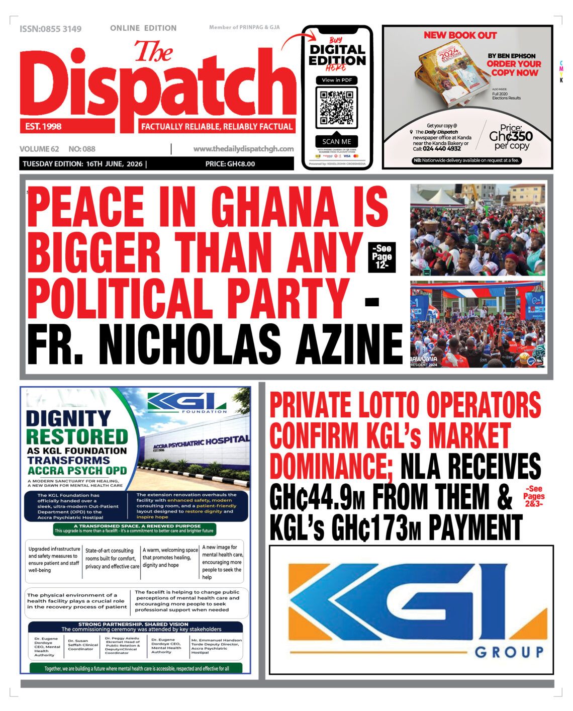 Newspaper headlines: Tuesday, June 16, 2026 - Prime News Ghana