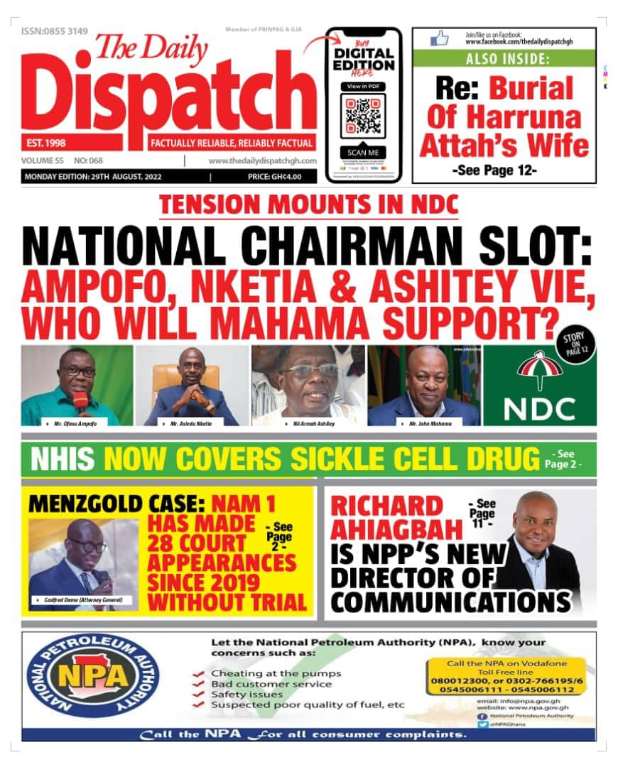 Newspapers headlines: Monday, August 29, 2022 - Prime News Ghana