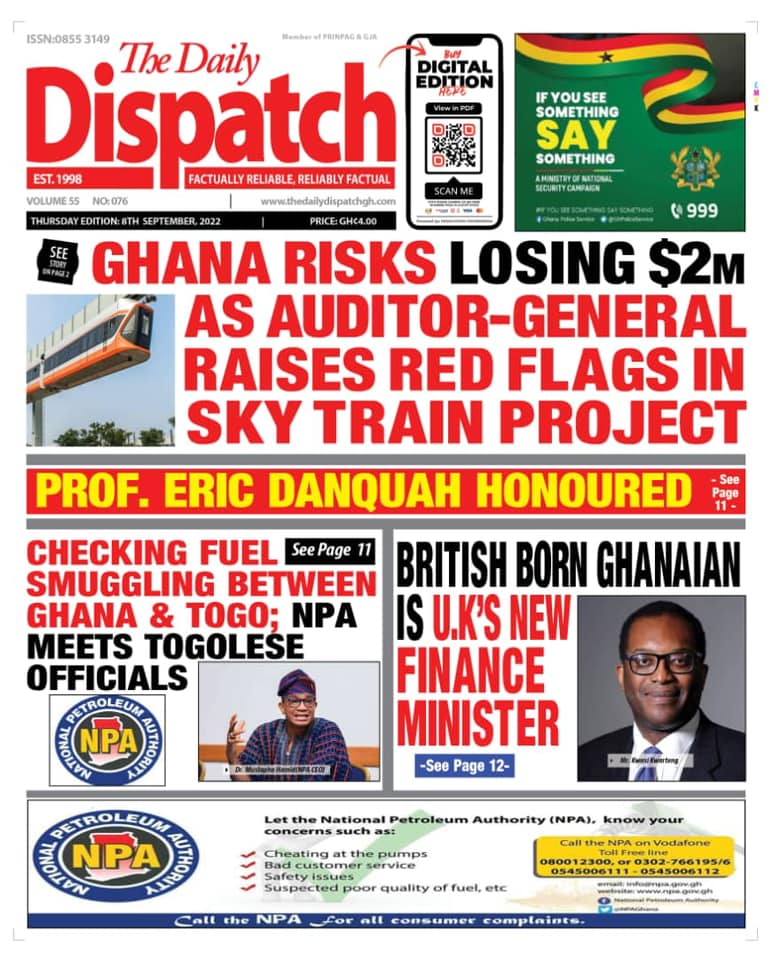 Newspapers headlines: Thursday, September 8, 2022 - Prime News Ghana
