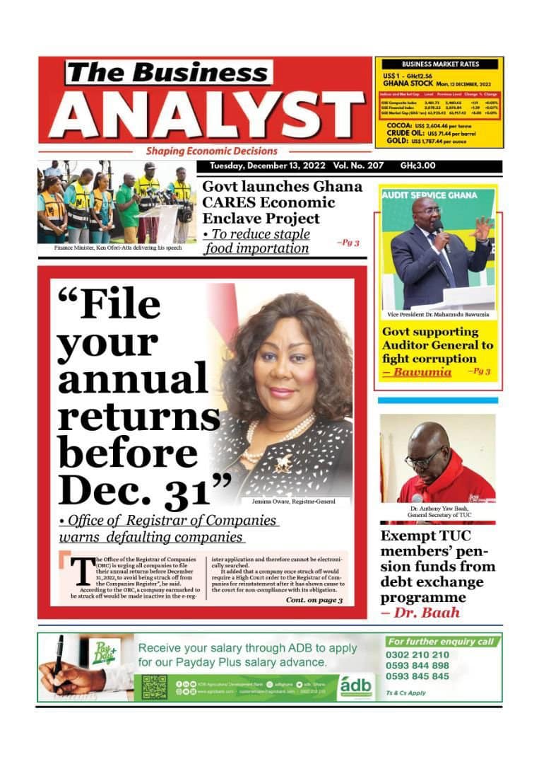 Newspapers headlines: Tuesday, December 13, 2022 - Prime News Ghana