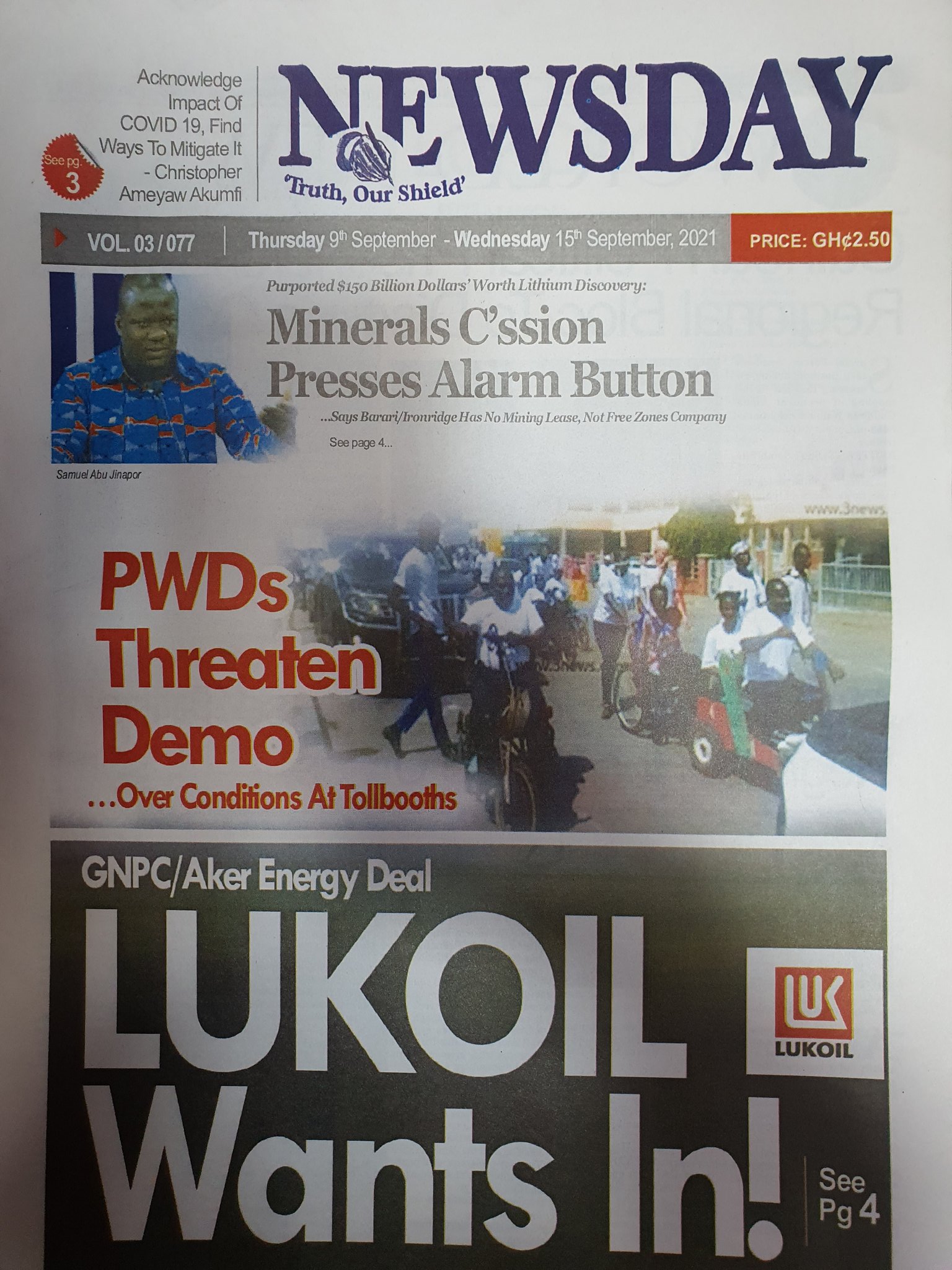 Newspaper headlines: Thursday, September 9, 2021 - Prime News Ghana