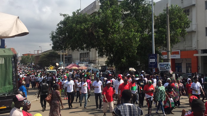 Video: Mammoth crowd participate in NDC Unity Walk - Prime News Ghana